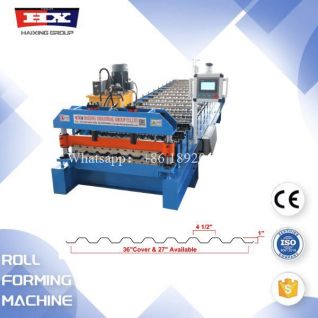 deck sheet roll forming machine | 1'' steel form deck